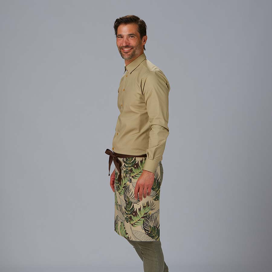 Delantal corto hojas | TRIMBER UNIFORMES